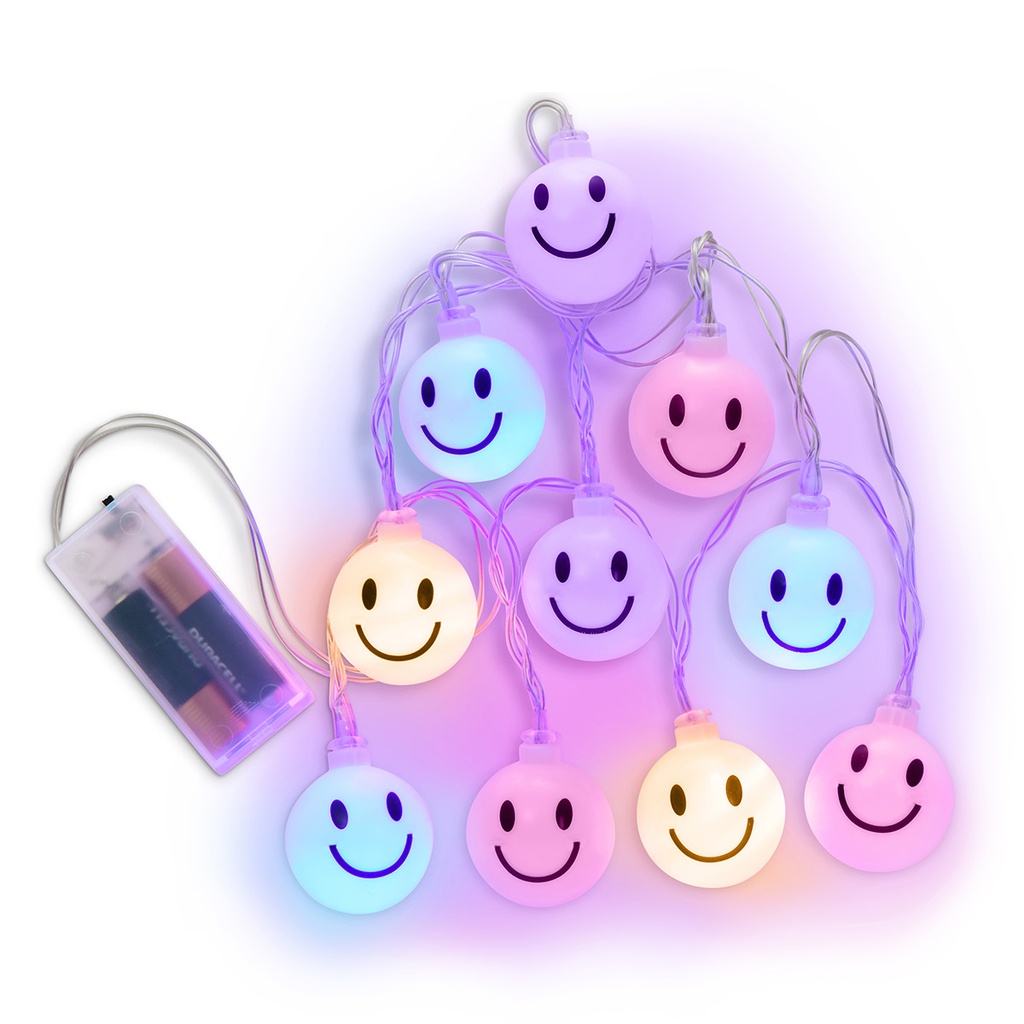 Happy Face String Lights | Iscream